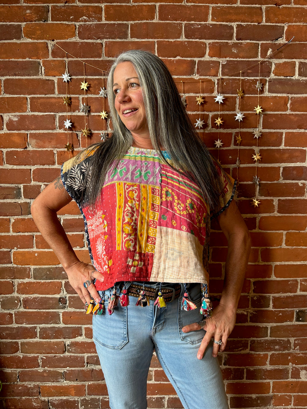 Kantha Summer Solstice Patchwork Reversible Crop Top – MountainGirlClothing