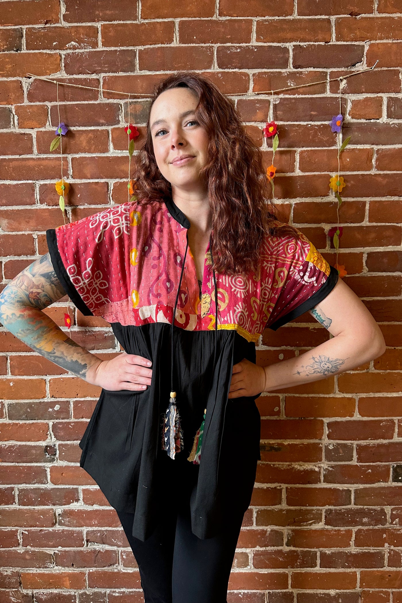 Solstice Patchwork Kantha Tunic Top 100% cotton – MountainGirlClothing
